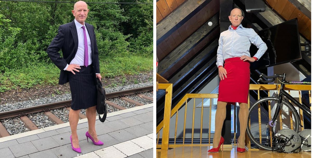 This Straight Married Man Wears Skits and Heels to Work Every Day and ...